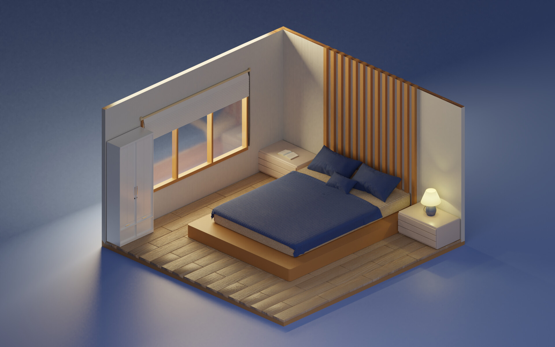 ArtStation - Isometric bedroom