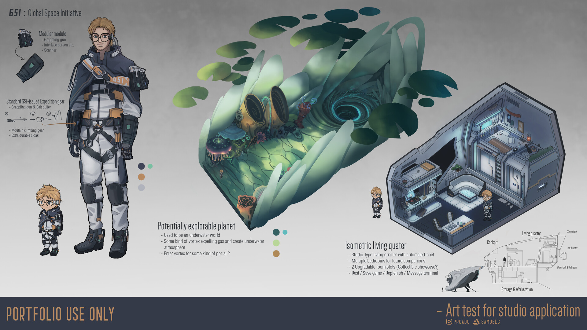 ArtStation - Art Test for Studio Application - Scientist Explorer