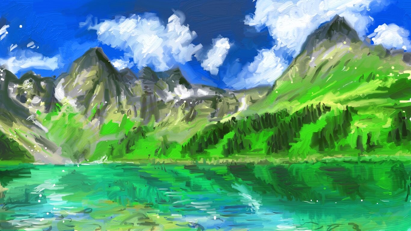 ArtStation - Alpine Lake