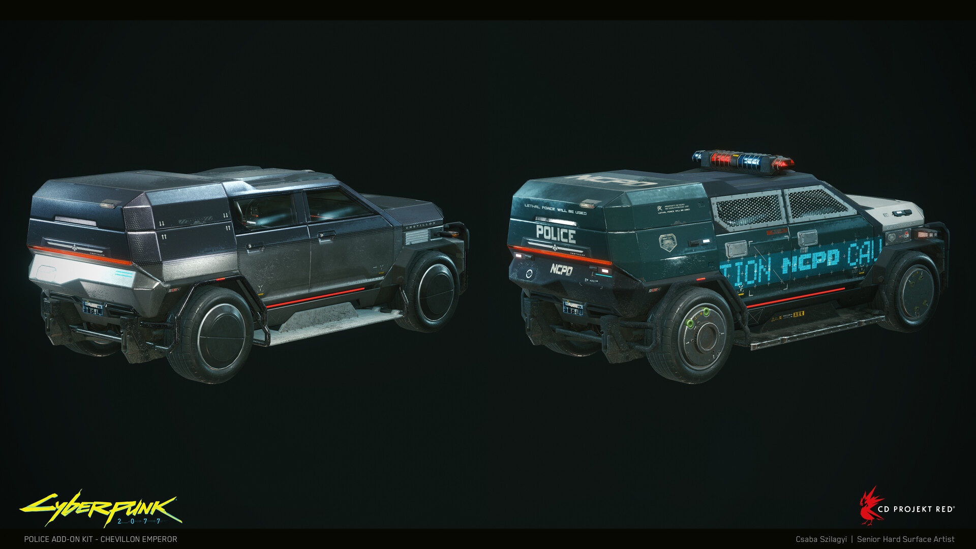 Csaba Szilagyi - Cyberpunk 2077 - Police Add-On Kit - Chevillon Emperor