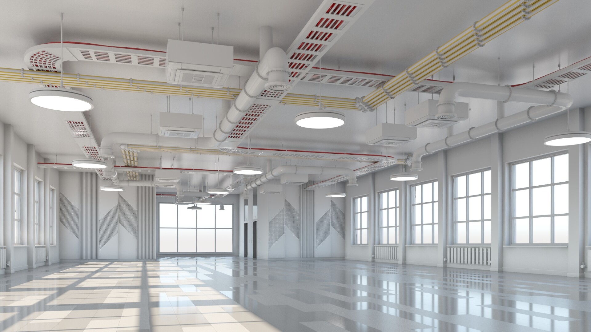 ArtStation - Office Building interior Houdini