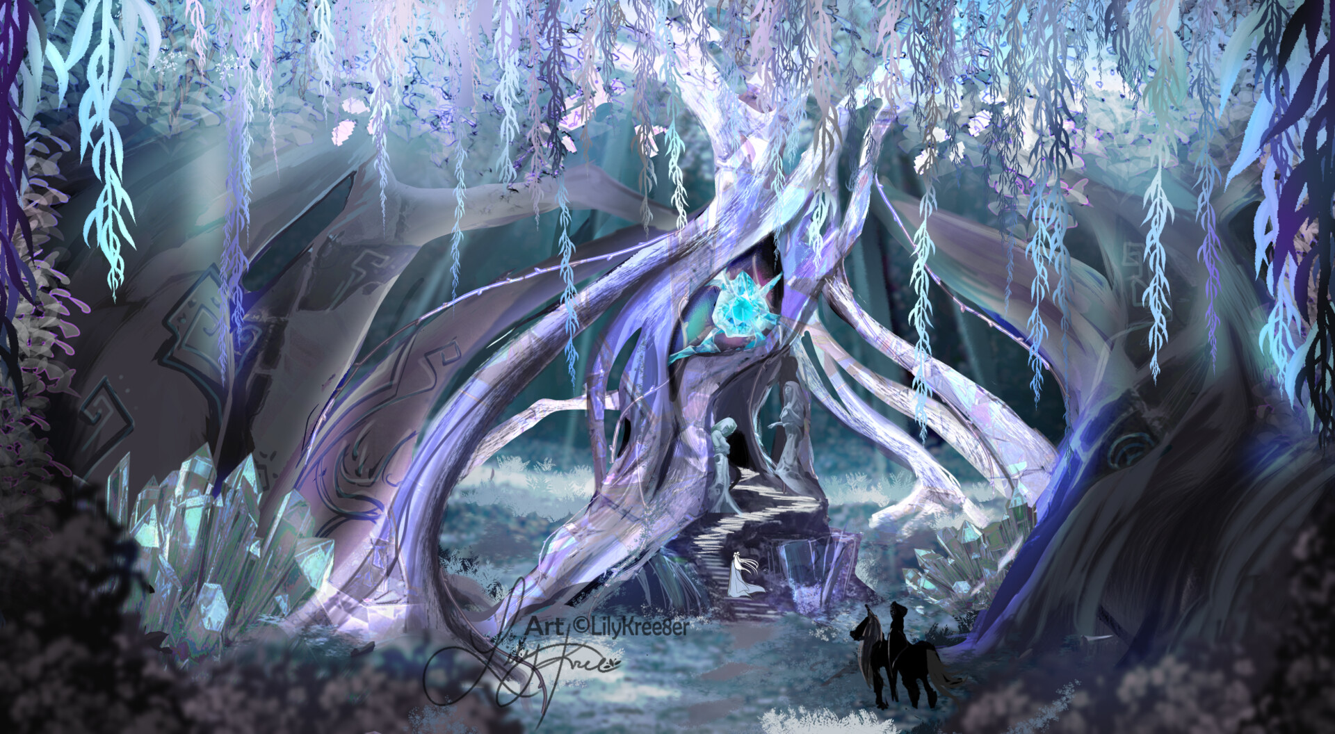 ArtStation - Mother Seer Crystal Tree