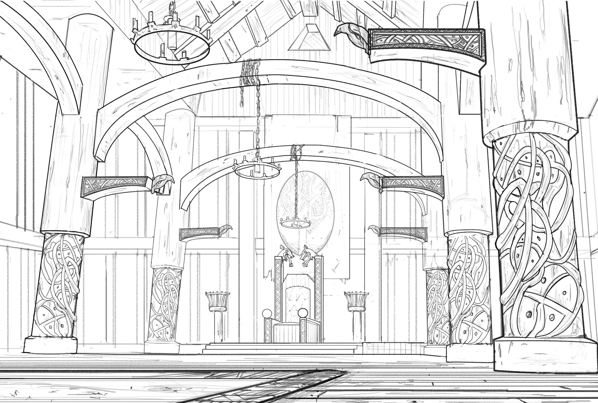 ArtStation - Longhouse Layout