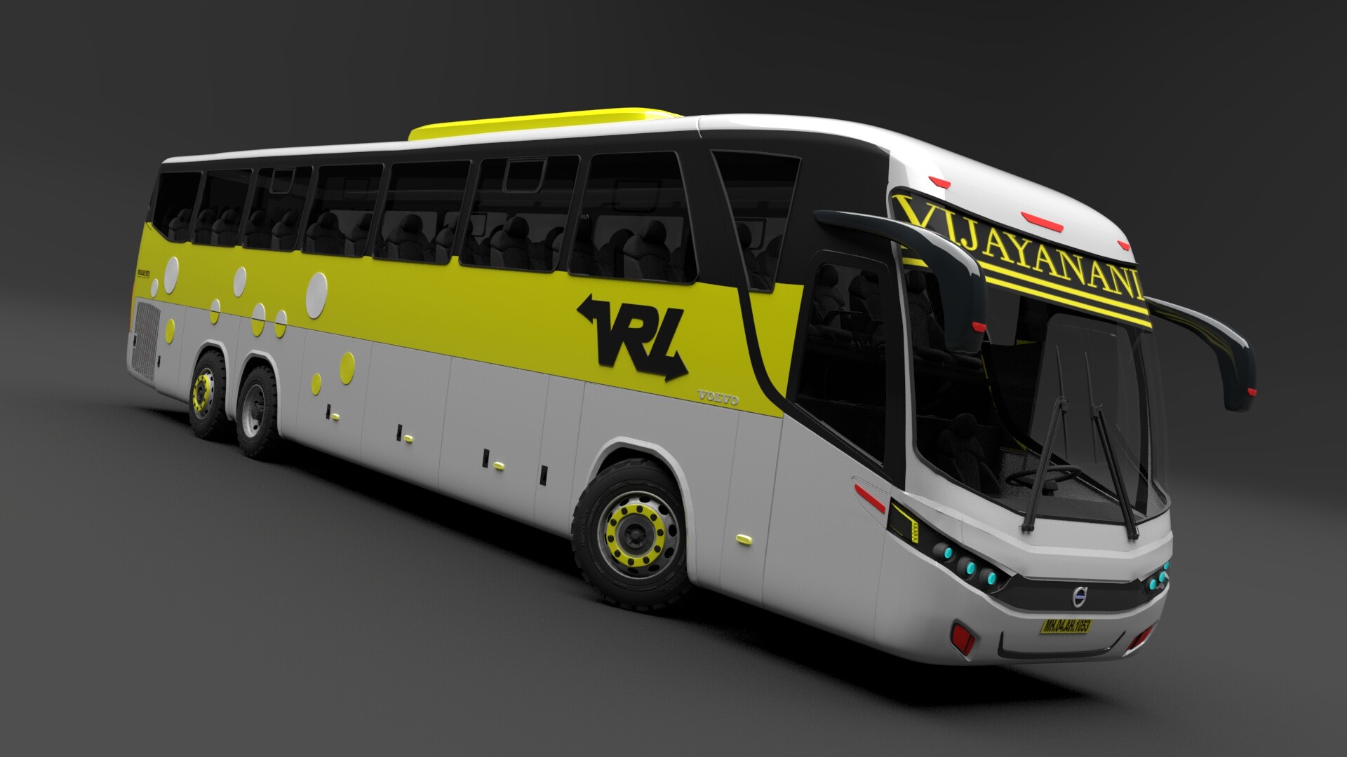ArtStation - 3d Volvo Multi axle & Single Bus