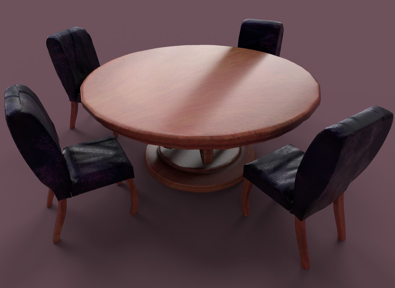 ArtStation - Dining Table and Chairs