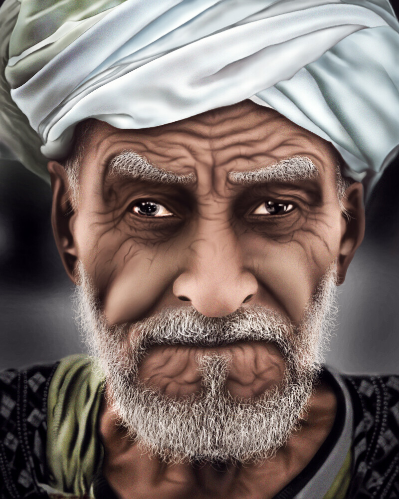 ArtStation - Old Man Digital Painting