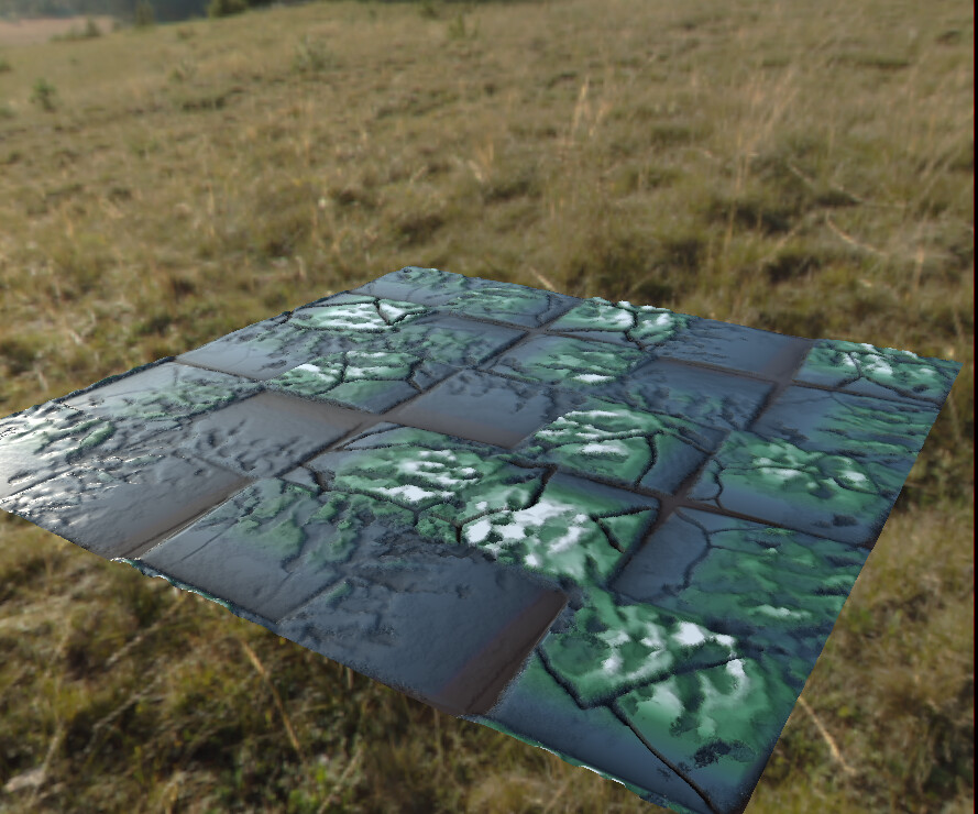 ArtStation - Stylized Mossy Stone Tiles
