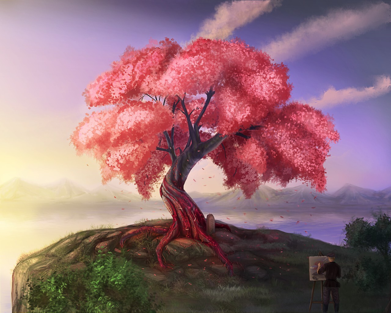 ArtStation - Blooming tree