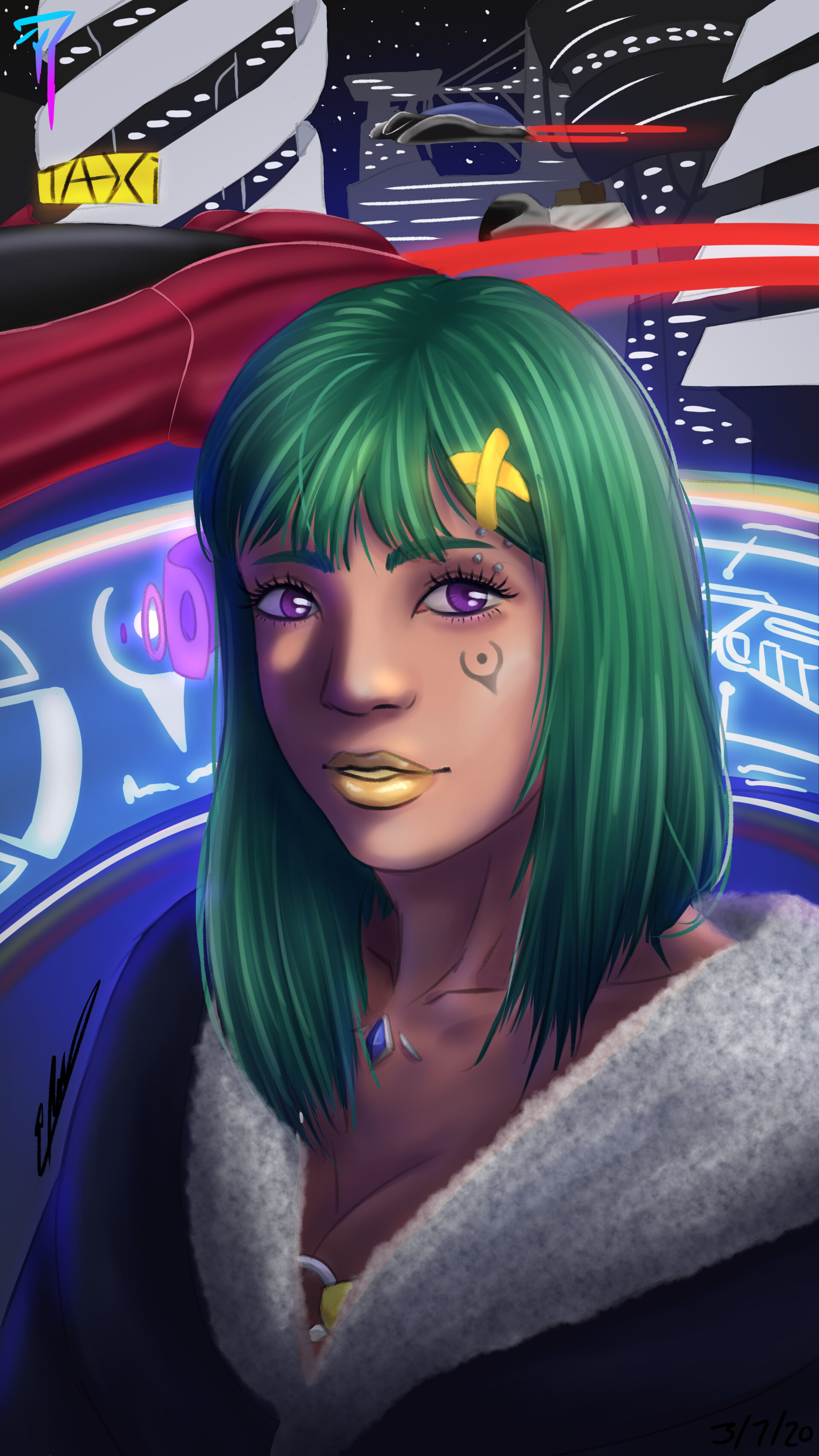 ArtStation - Sitting at the station