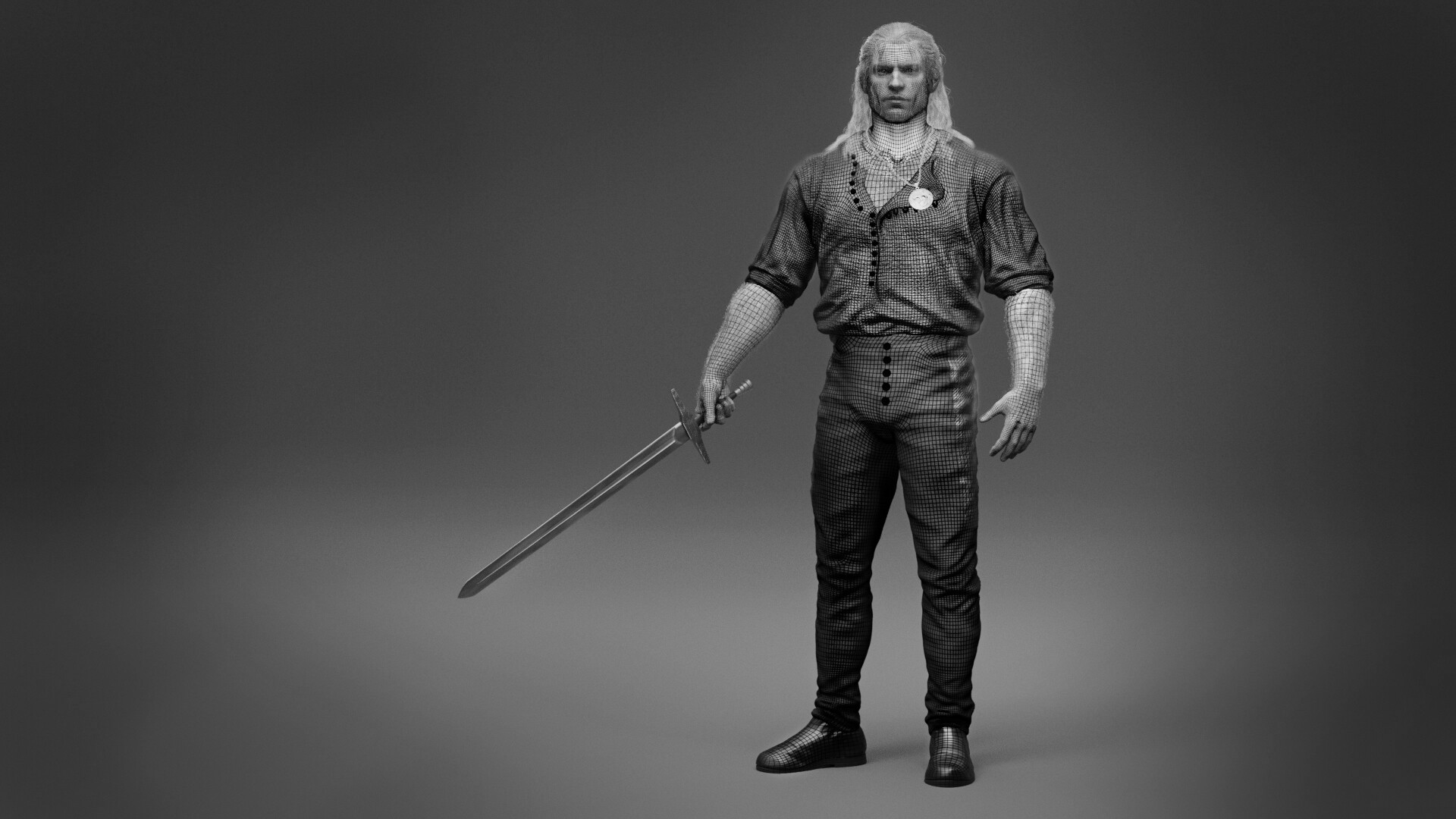 Victory 3D - The Witcher - Realistic Character 100% Blender