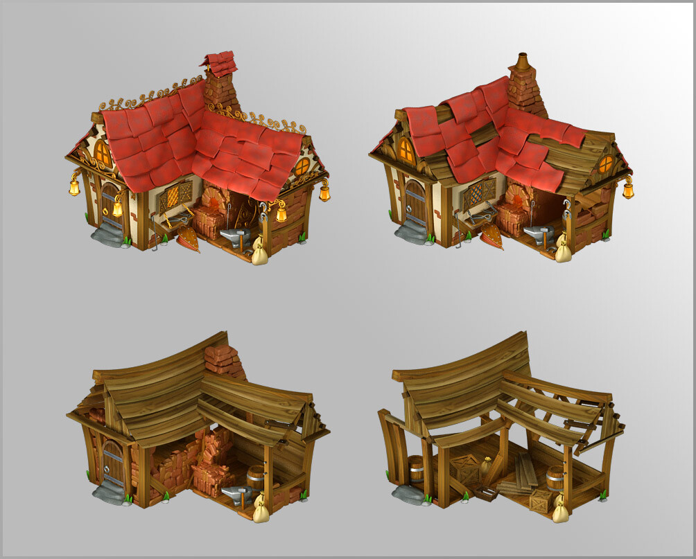 ArtStation - Isometric Animated House