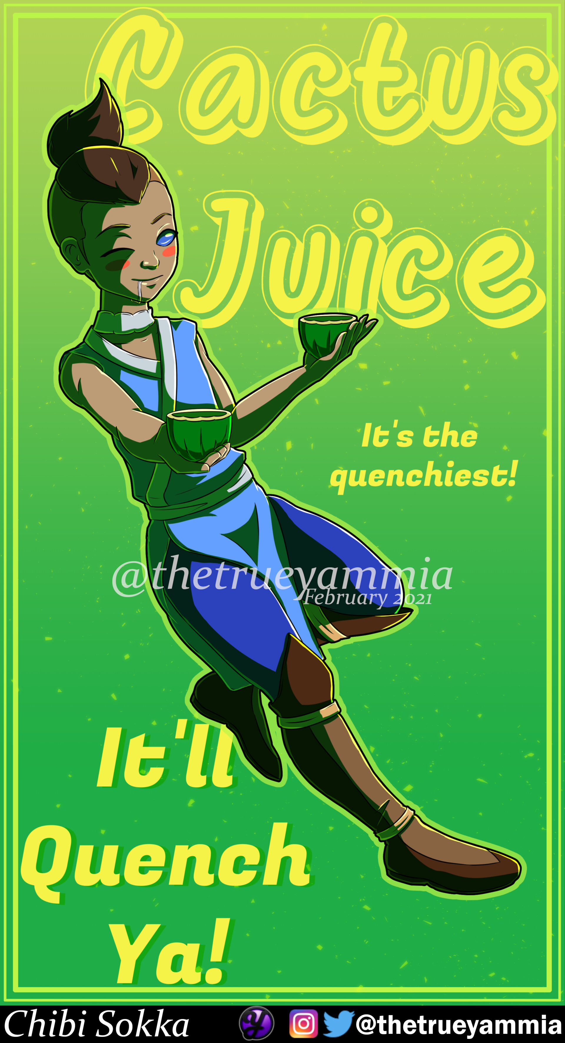 ArtStation - Chibi Sokka -- Cactus Juice