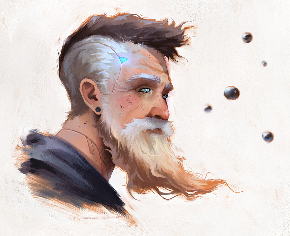 ArtStation - Cyberpunk Old beard