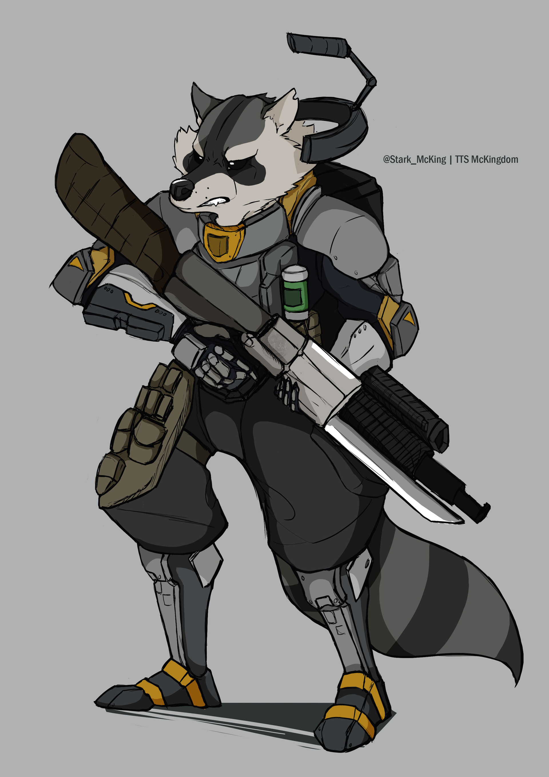 ArtStation - Sniper Raccoon remake | Concept