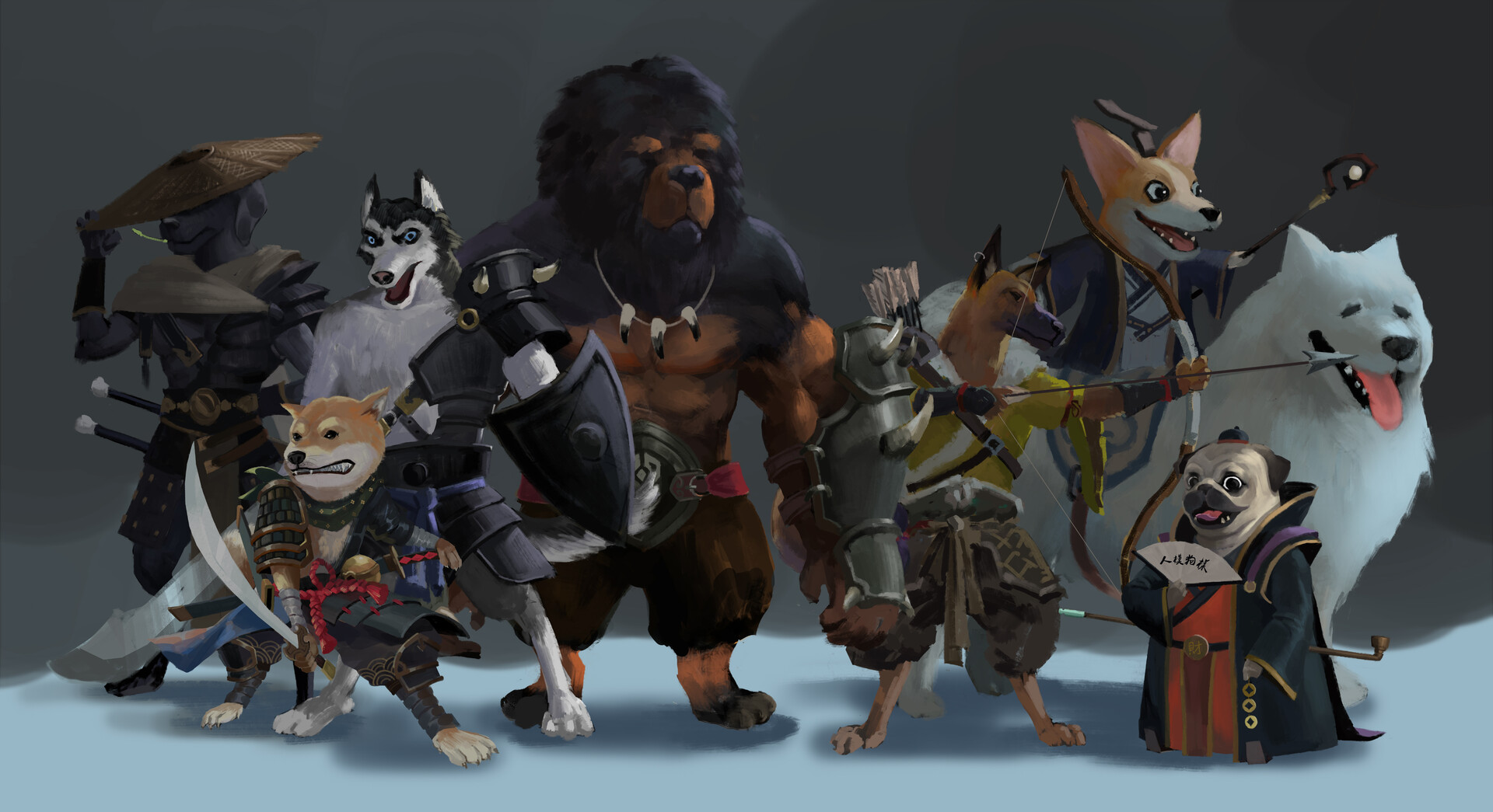 ArtStation - Dog warriors