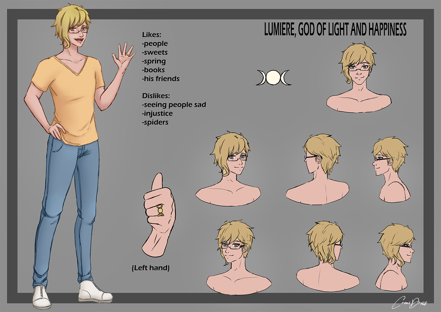 ArtStation - Lumiere - God of light and happiness (Character Sheet)