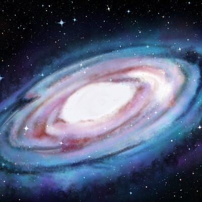 how to draw spiral galaxy