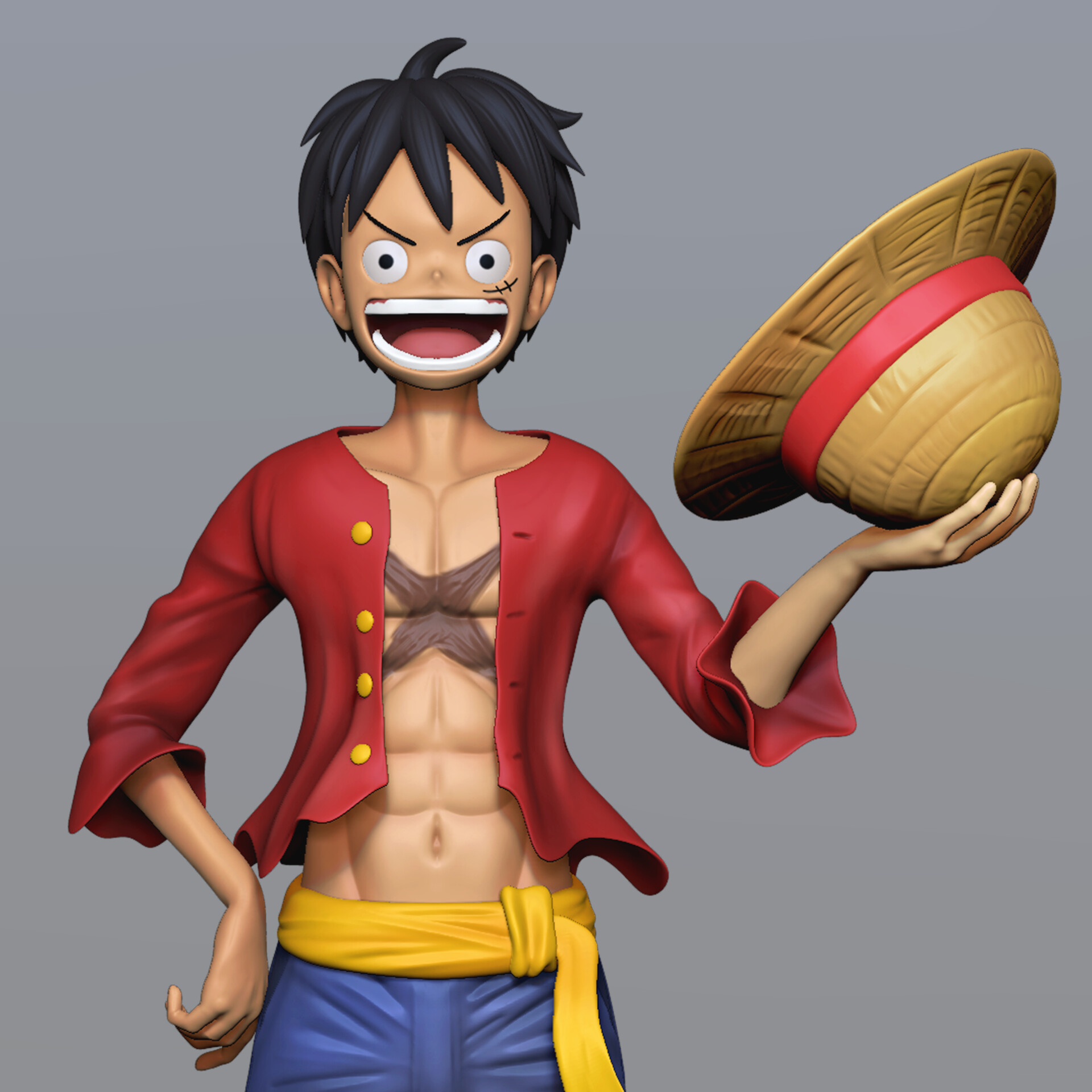 ArtStation - Luffy Sculpt