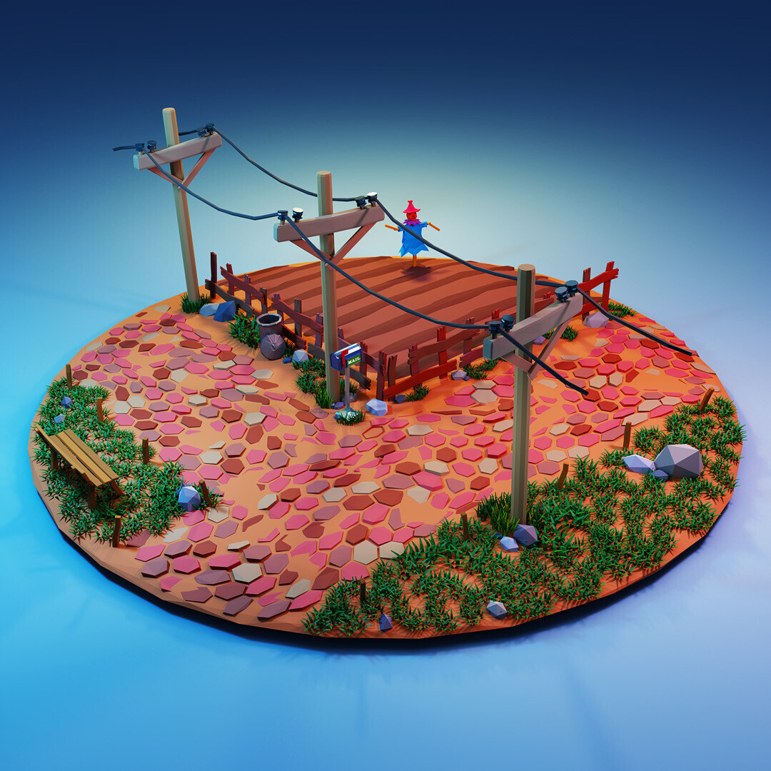 ArtStation - The Lonely Scarecrow