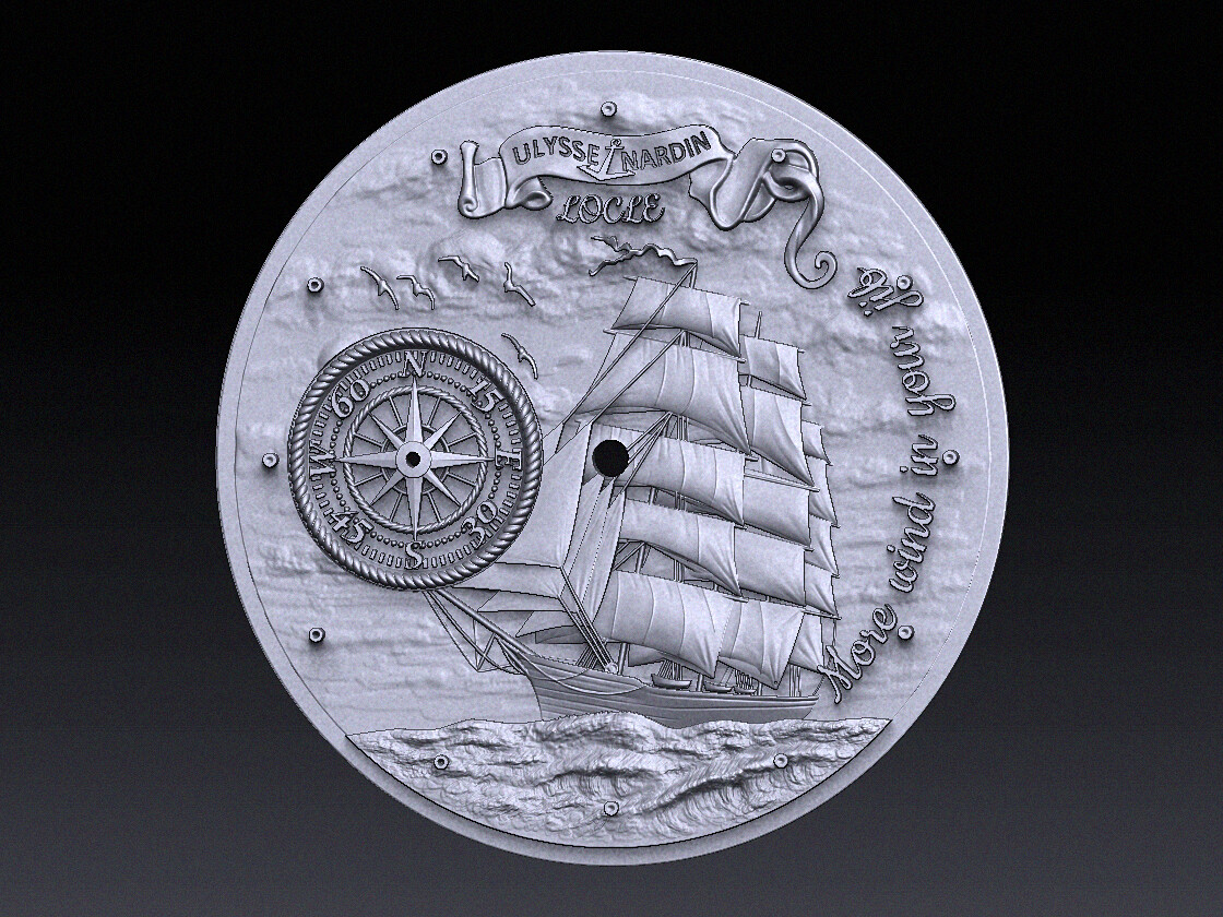 ArtStation - watch dial 3d