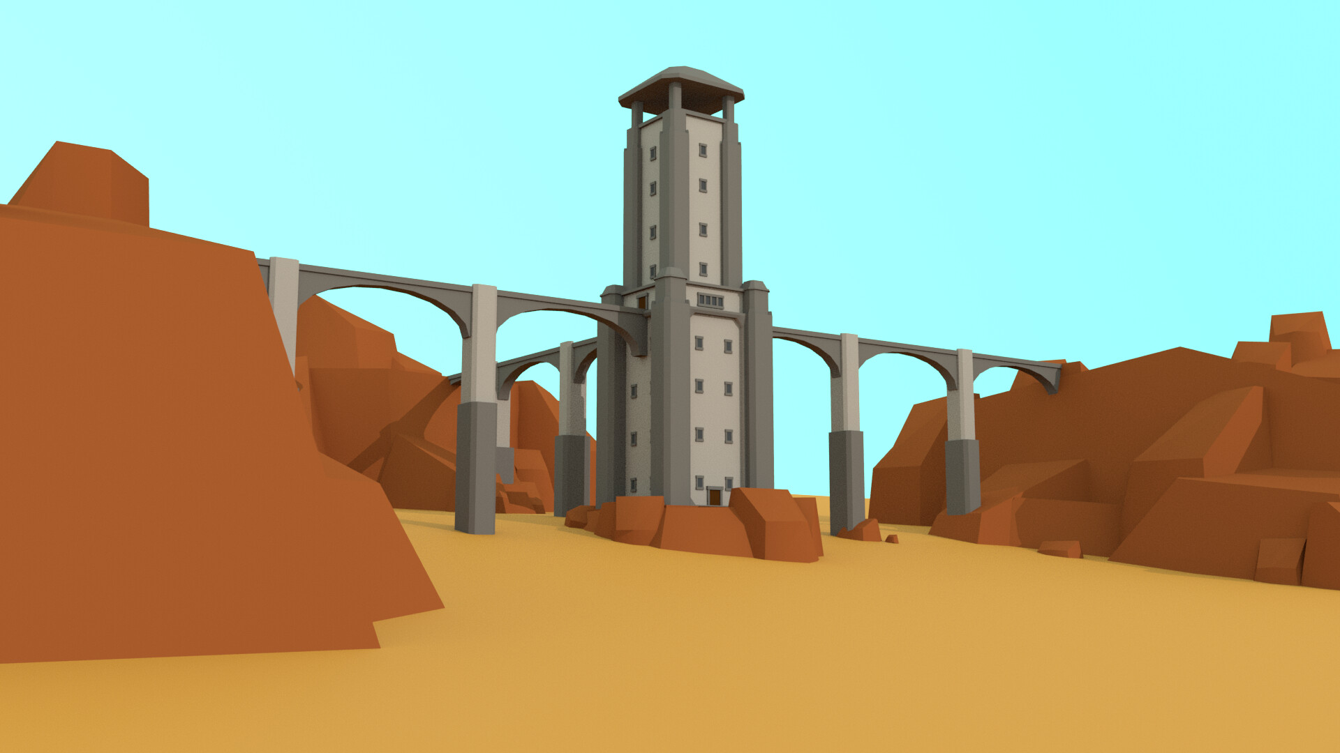 ArtStation - Tower In a Desert