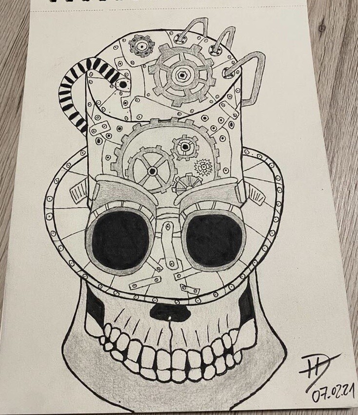 ArtStation - Steampunk Skull