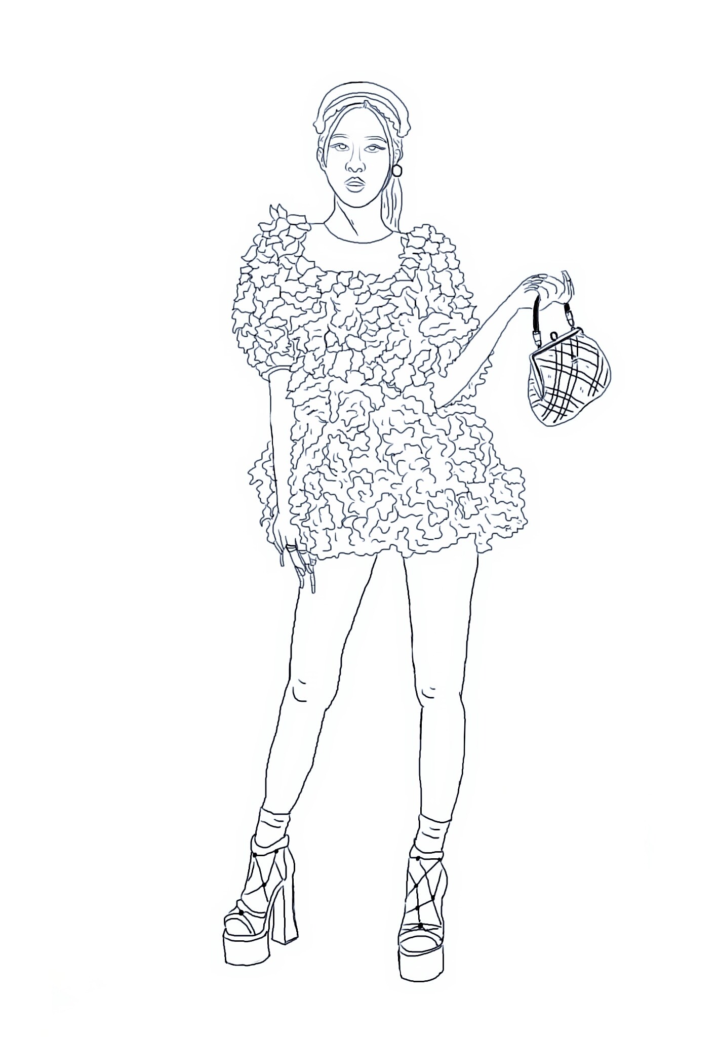 rose coloring pages blackpink