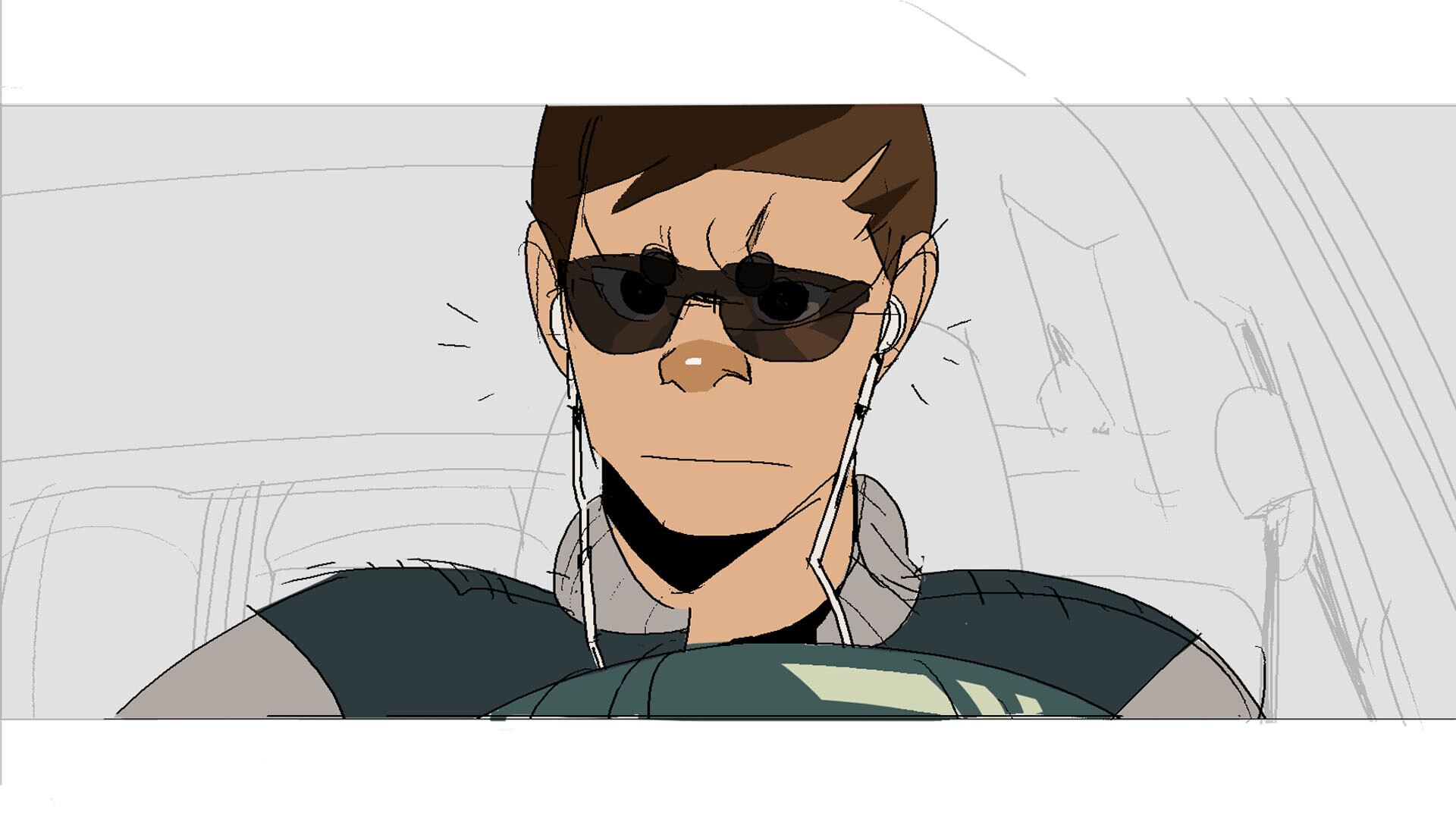 ArtStation - Baby Driver (Scene Sketch)