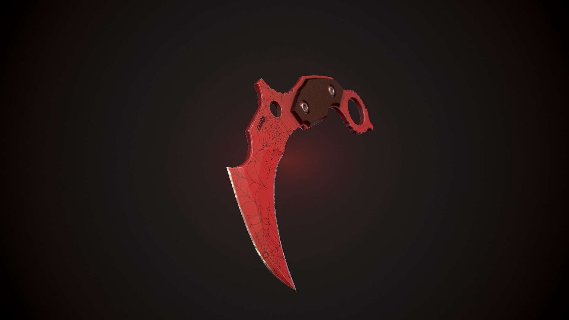 ArtStation - Karambit Game Ready damascus steel/bloody web