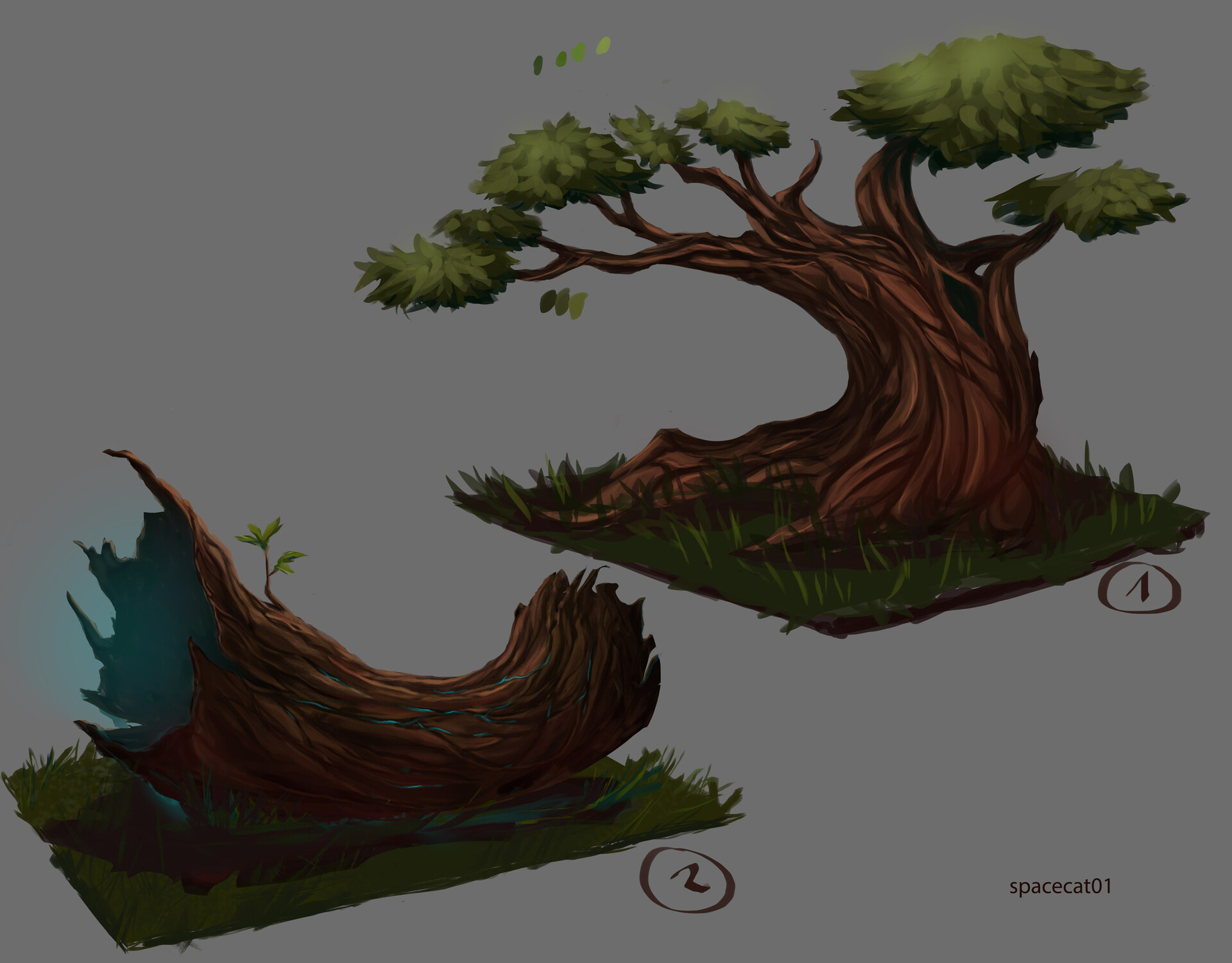 ArtStation - Trees props 2