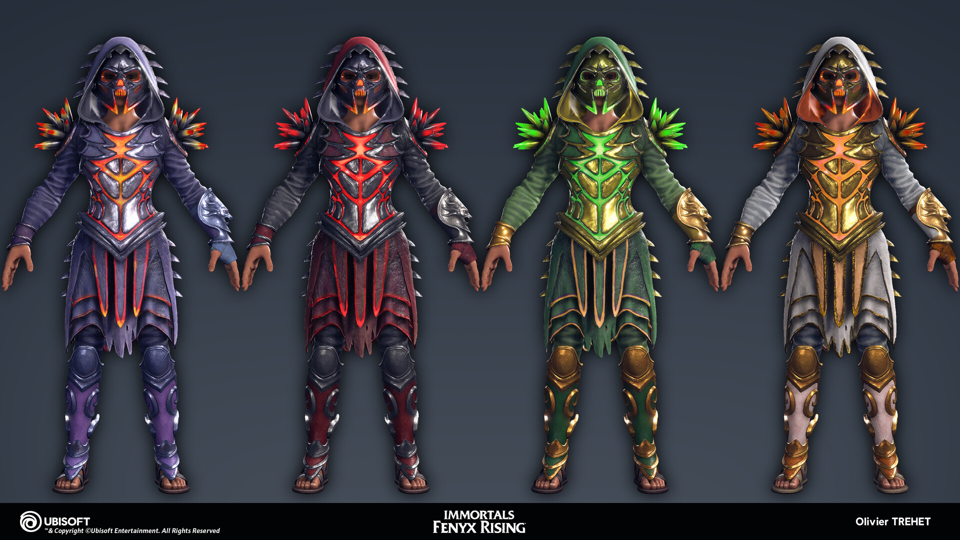 Olivier TREHET - Immortals Fenyx Rising colors variations OUTFITS