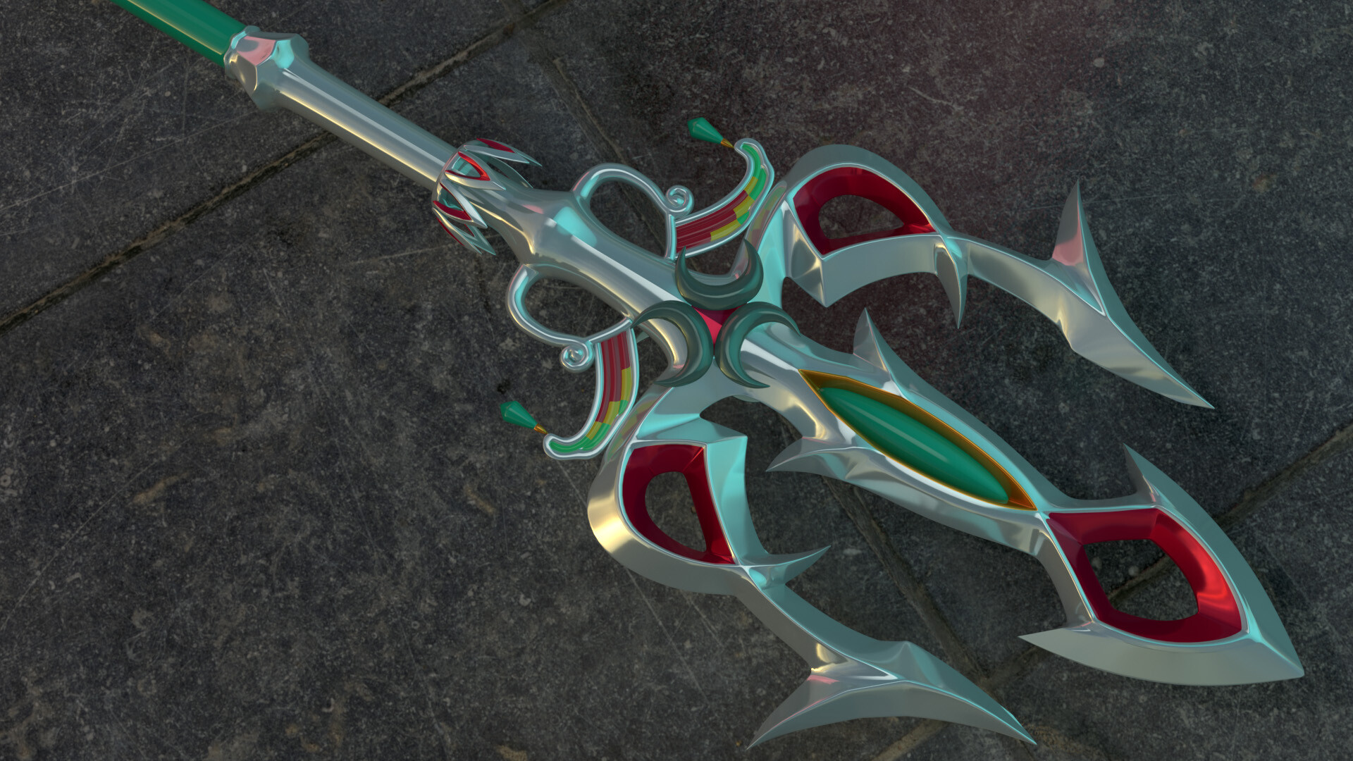 Anna Seitsara - Mipha's trident - The Legend of Zelda: Breath of the Wild