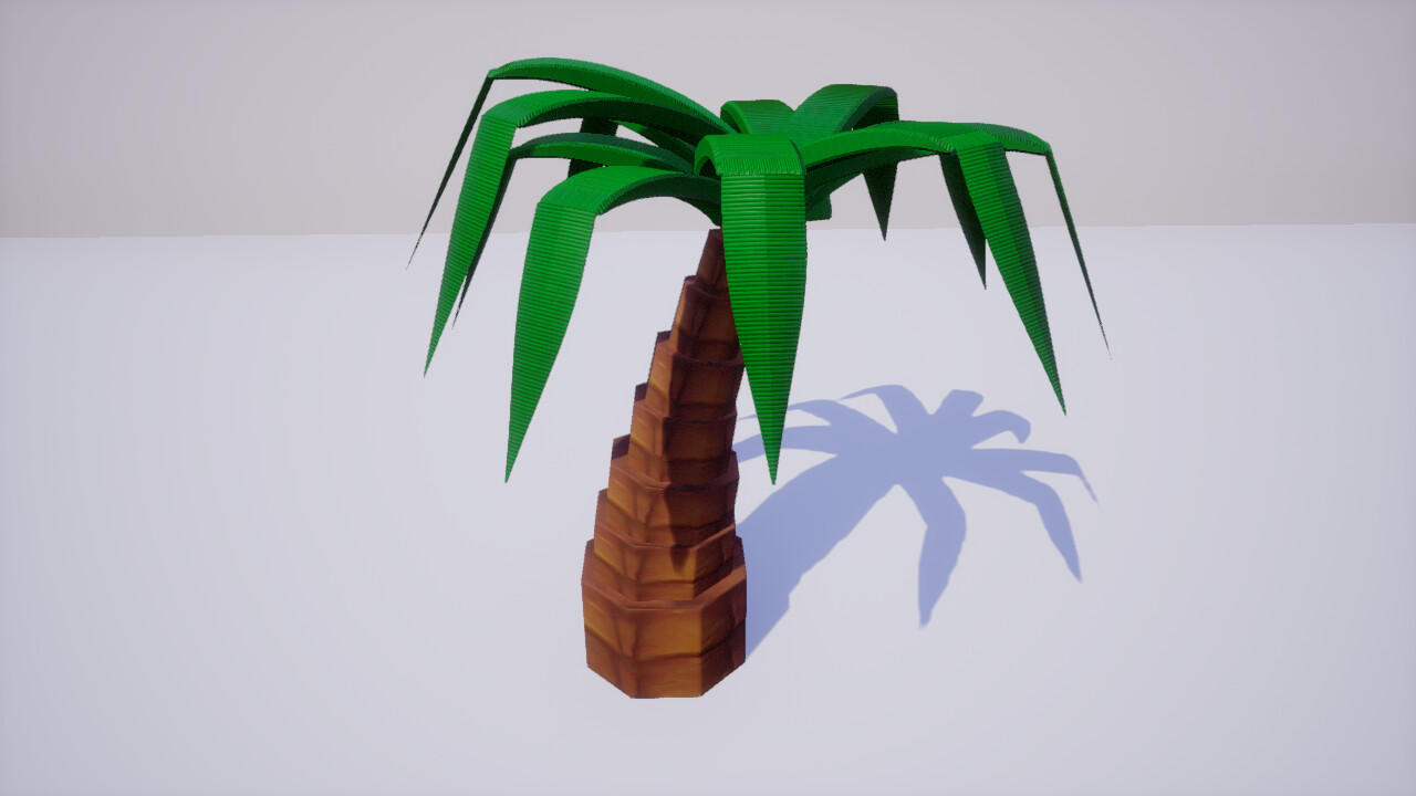 ArtStation - Low Poly Kitbash Palm Tree for Core Games