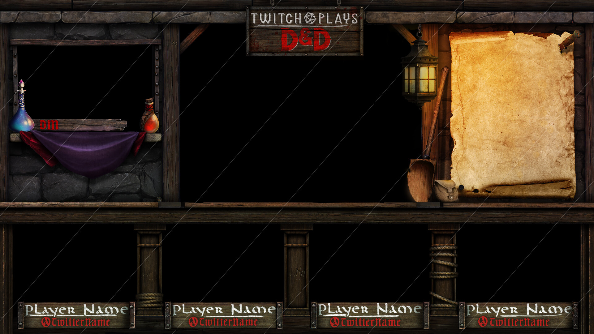 ArtStation - Twitch Plays D&D overlay design