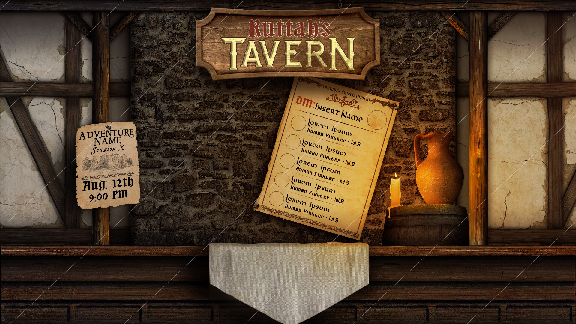 Brian Podell - Ruttah's Tavern overlay design