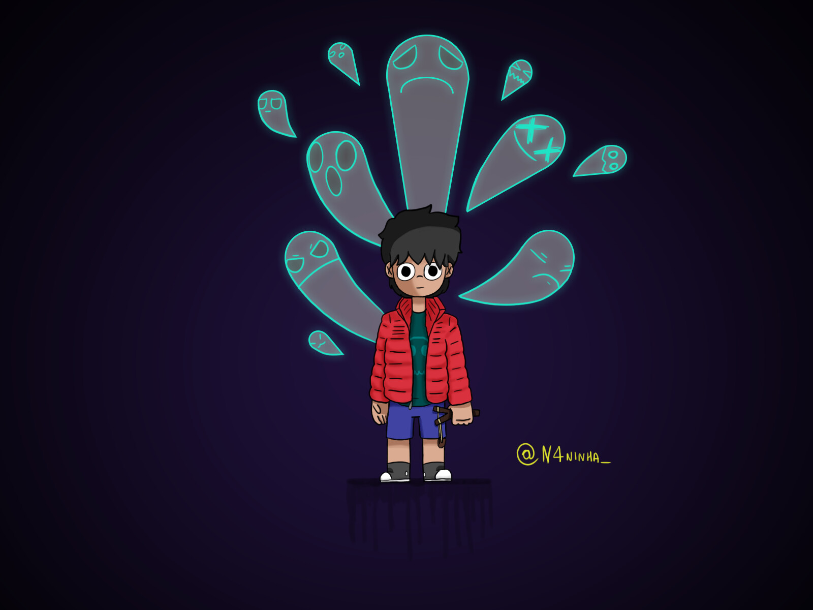 ArtStation - Kid and Ghosts