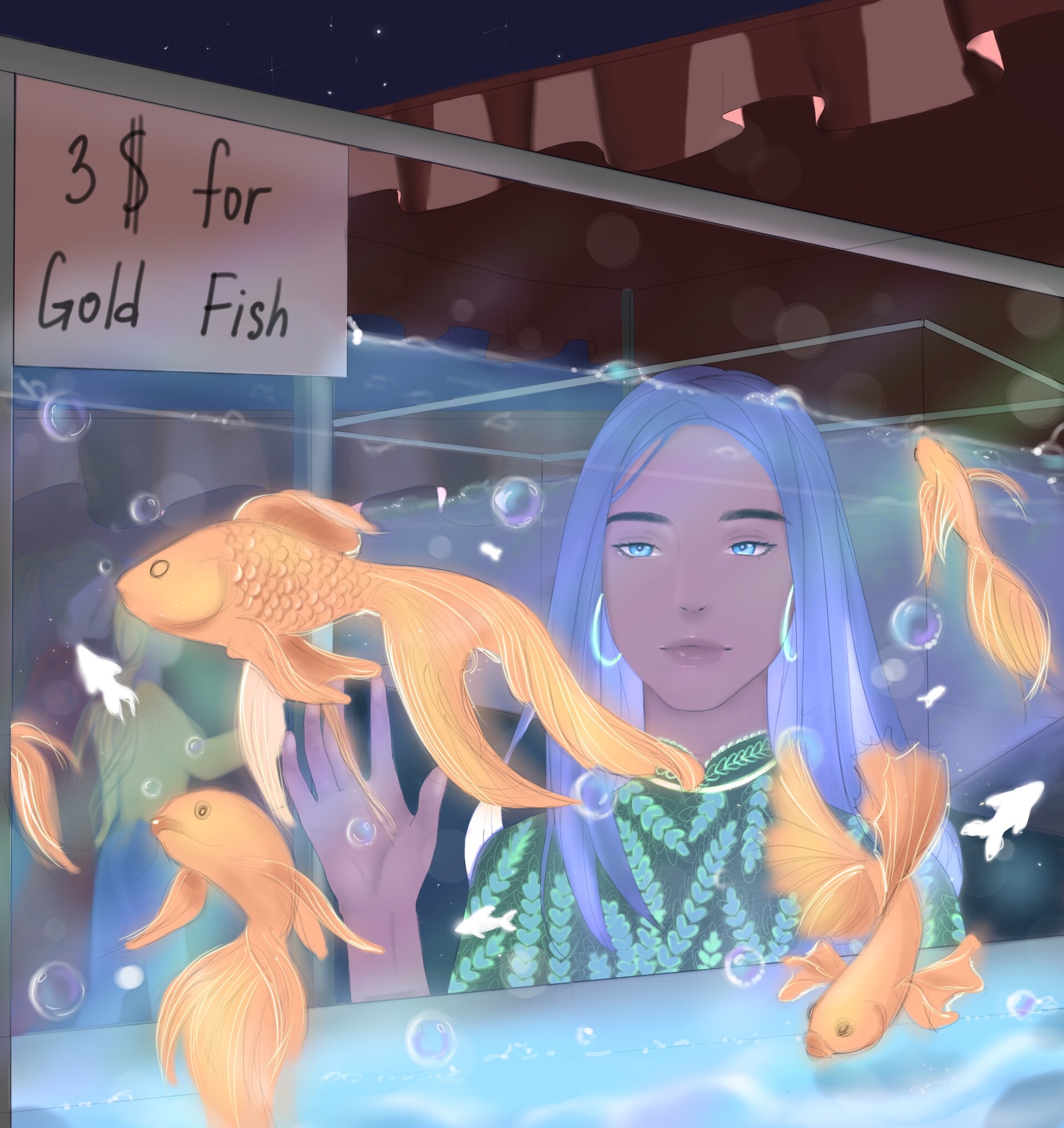 ArtStation - Gold fishes