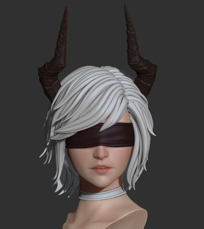 ArtStation - demon girl sketch