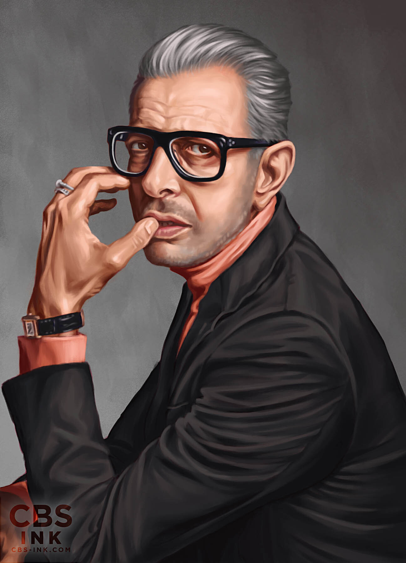 ArtStation - Jeff Goldblum Digital Portrait