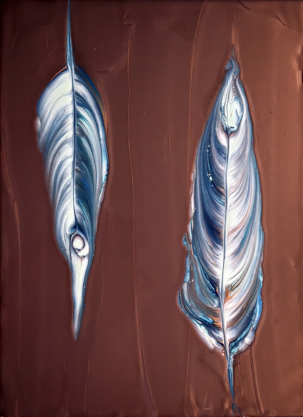 Fiona Art - String pull acrylic painting ~ FOUR hands and ONE canvas ...