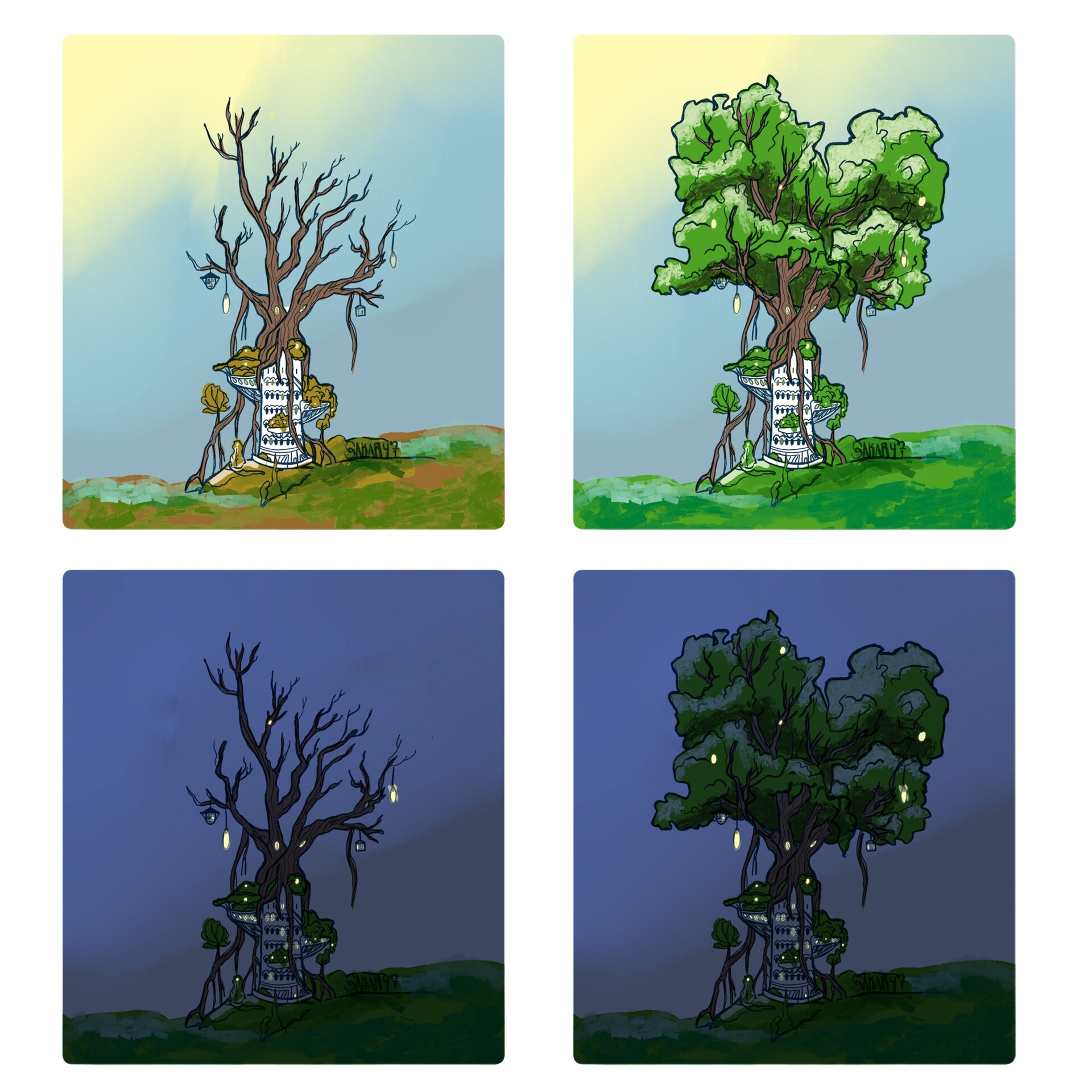 ArtStation - Tree building concept