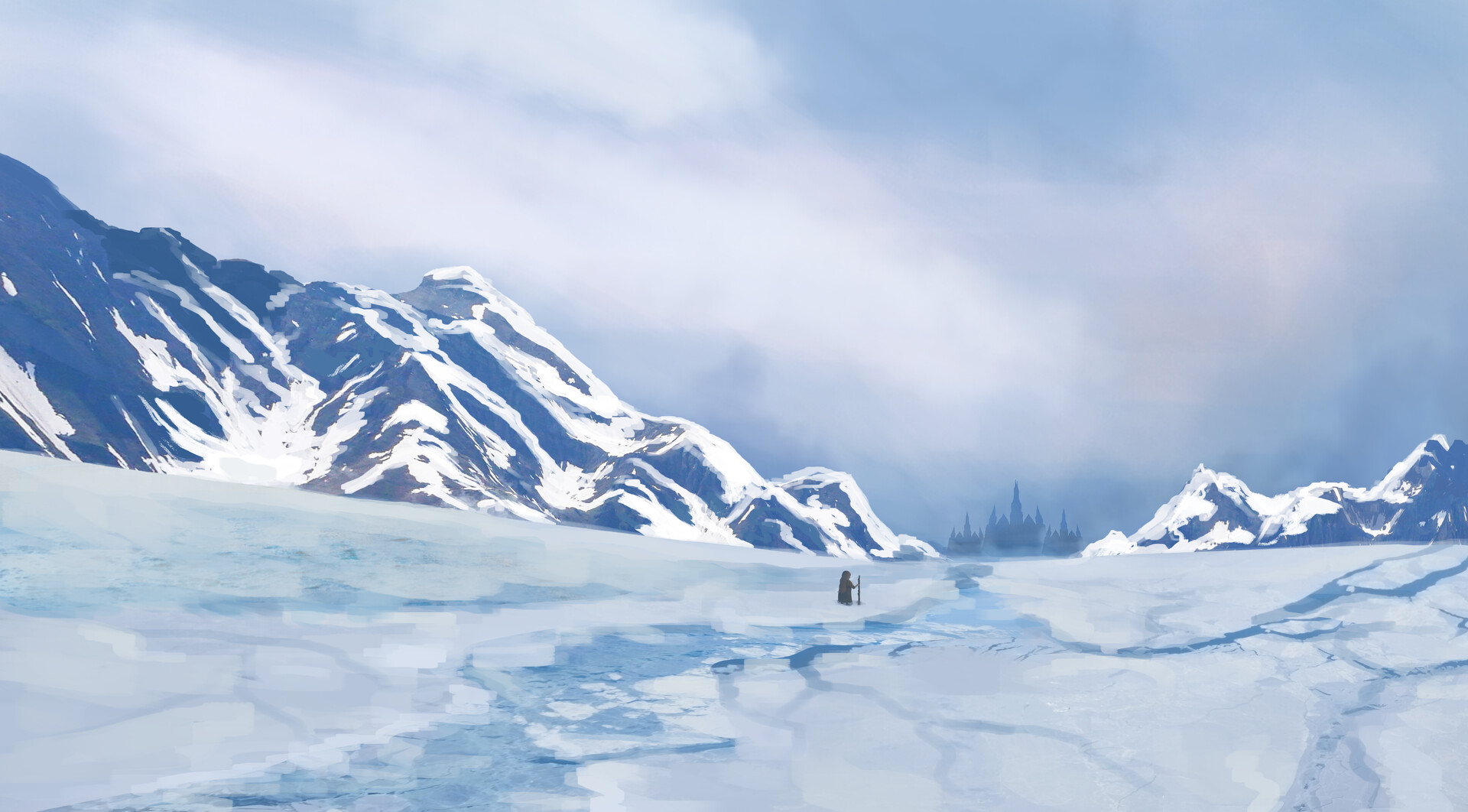 ArtStation - Winter Mountains environment concept art