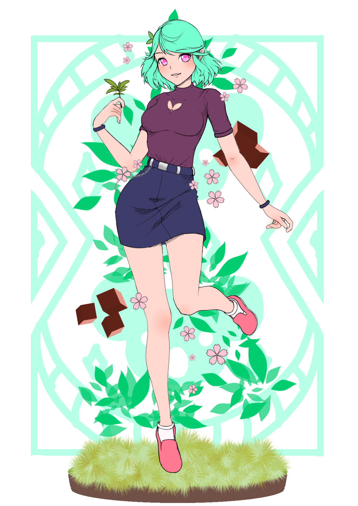 ArtStation - Mint OC fullbody colored sketch