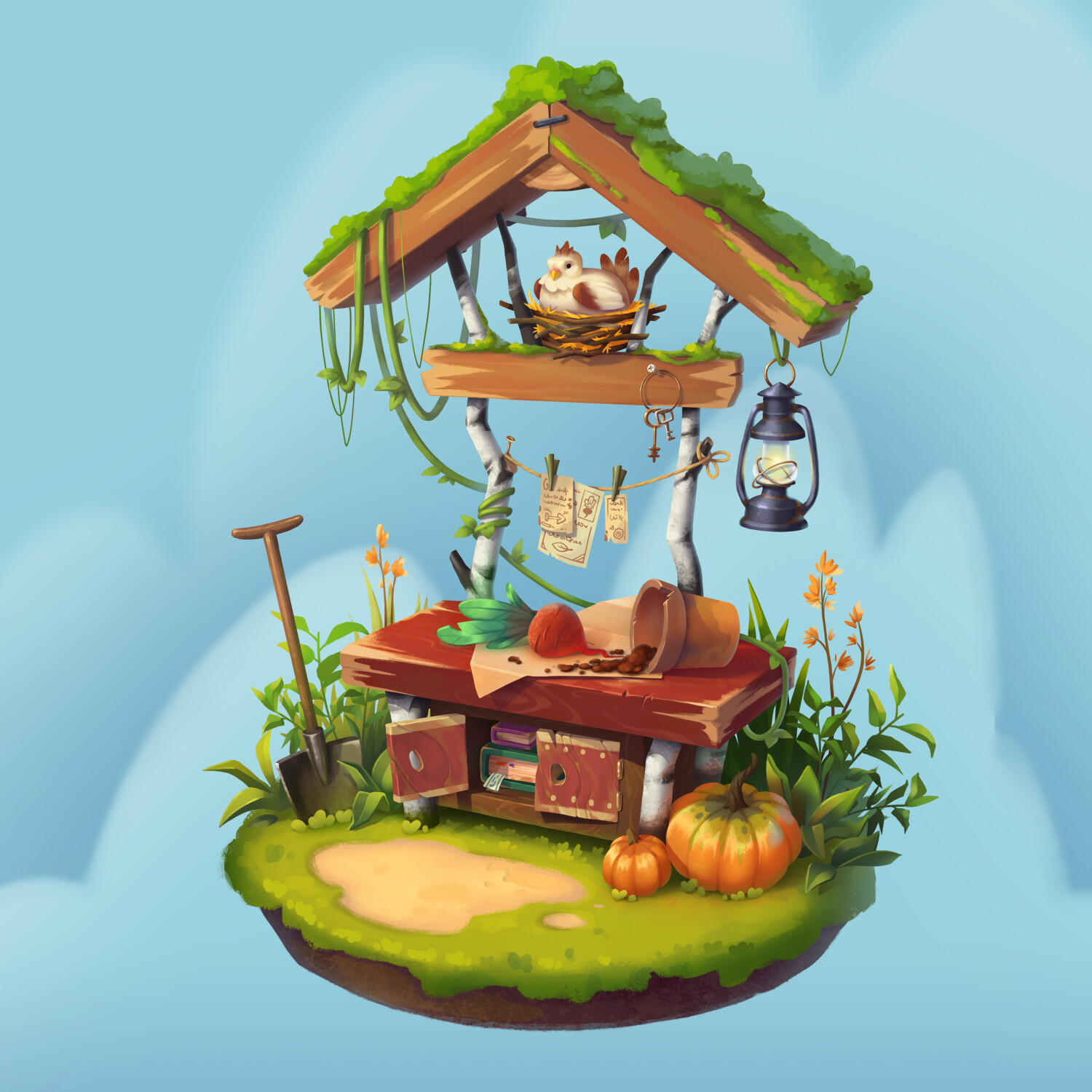 ArtStation - table with bird