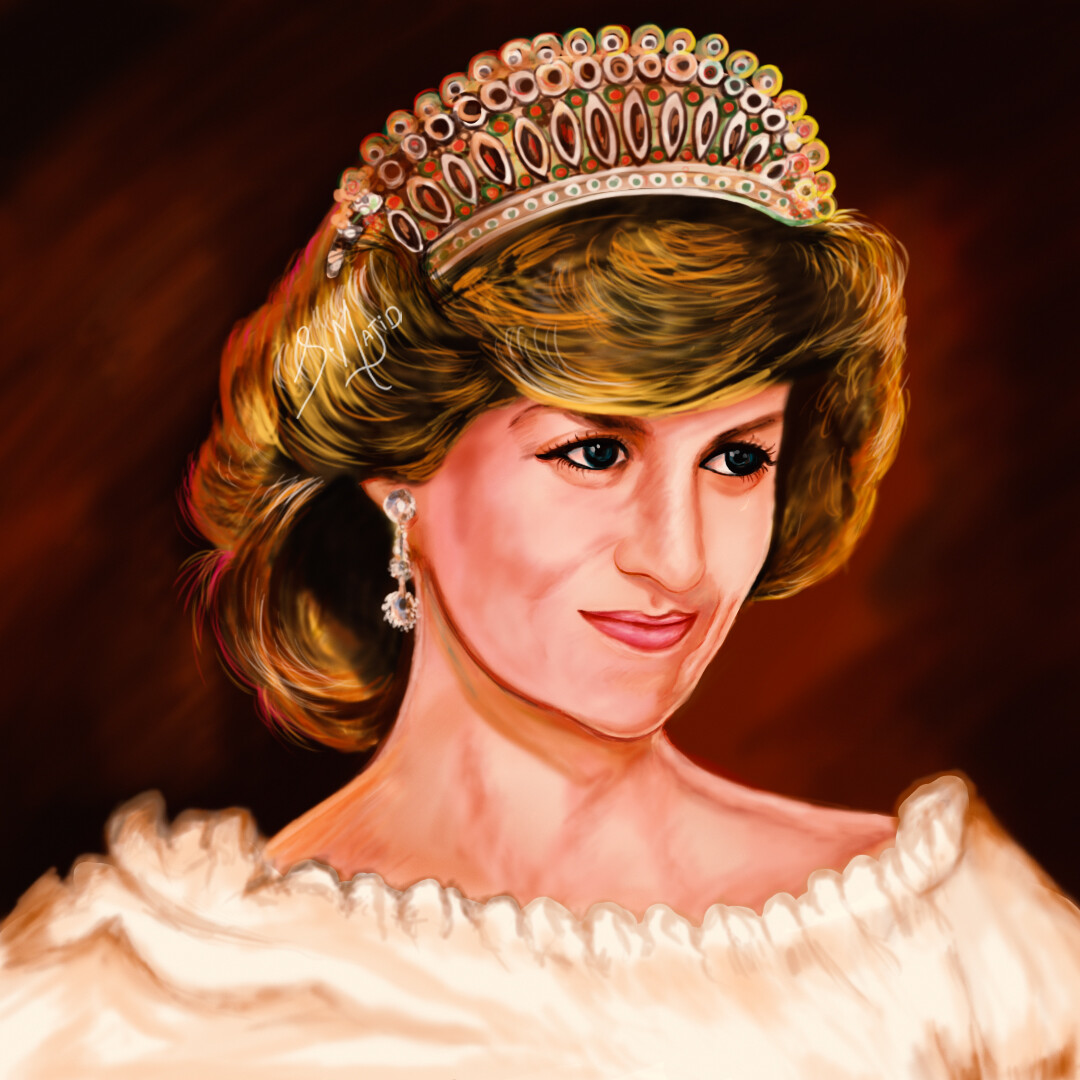 ArtStation - Lady Diana Digital Portrait
