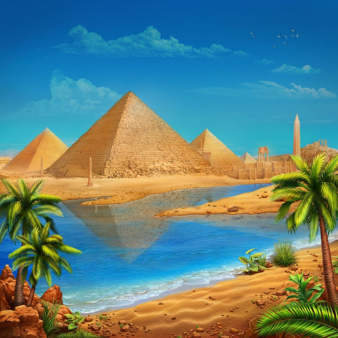 ArtStation - Egyptian Themed slot game Background