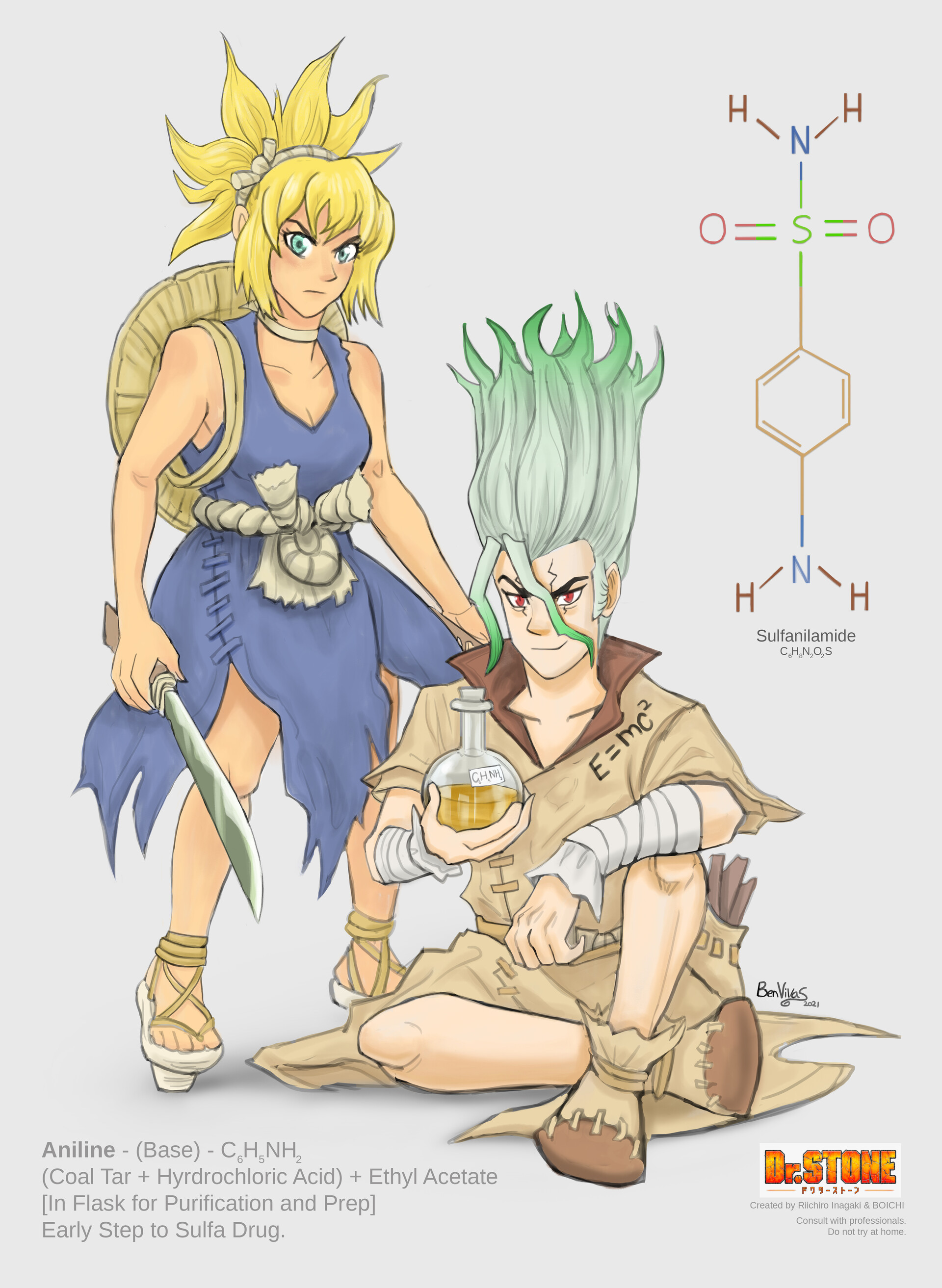 Artstation Senku X Kohaku Sulfanilamide💊