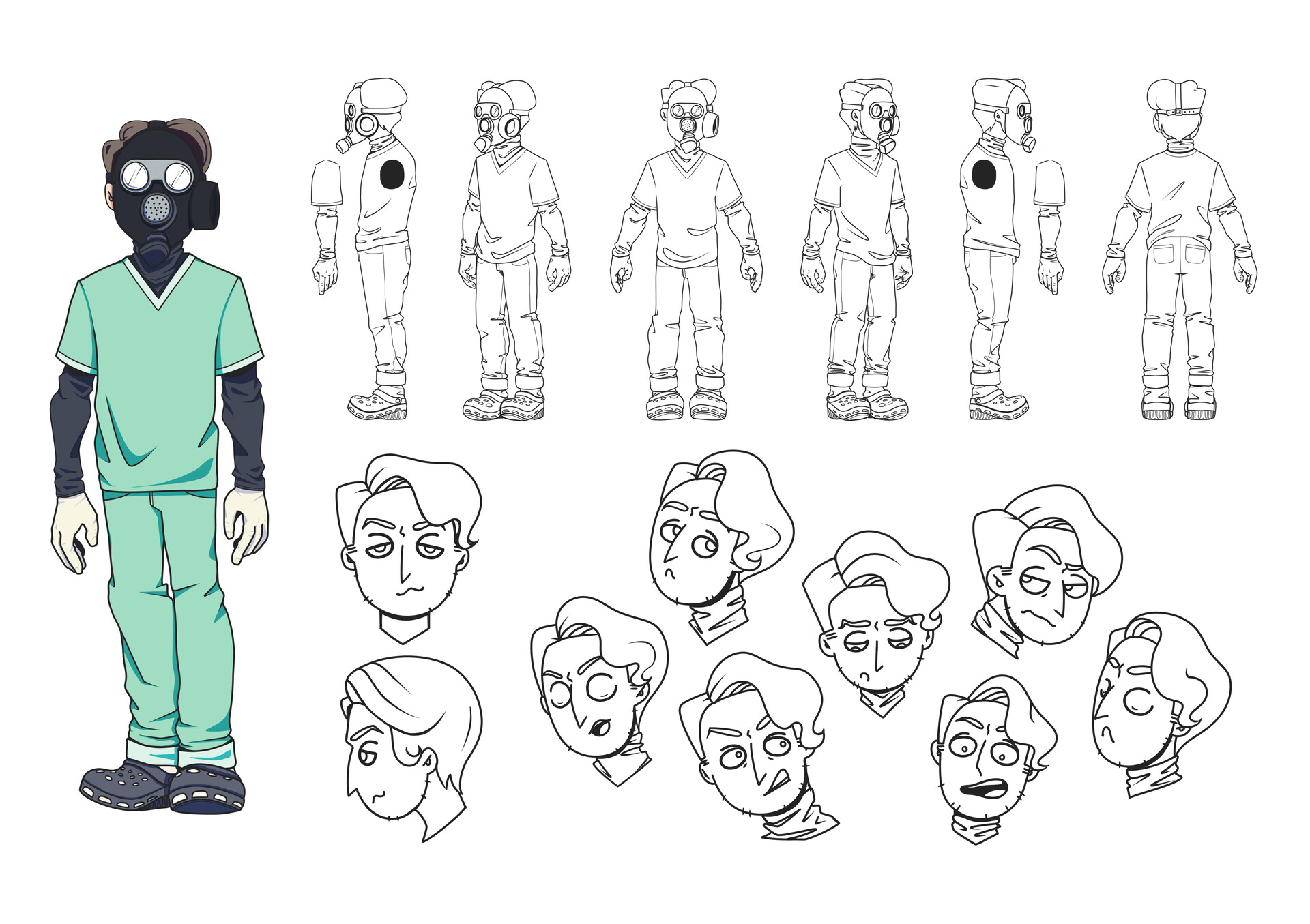 ArtStation - Original Character Model Sheet: Richard Fitch