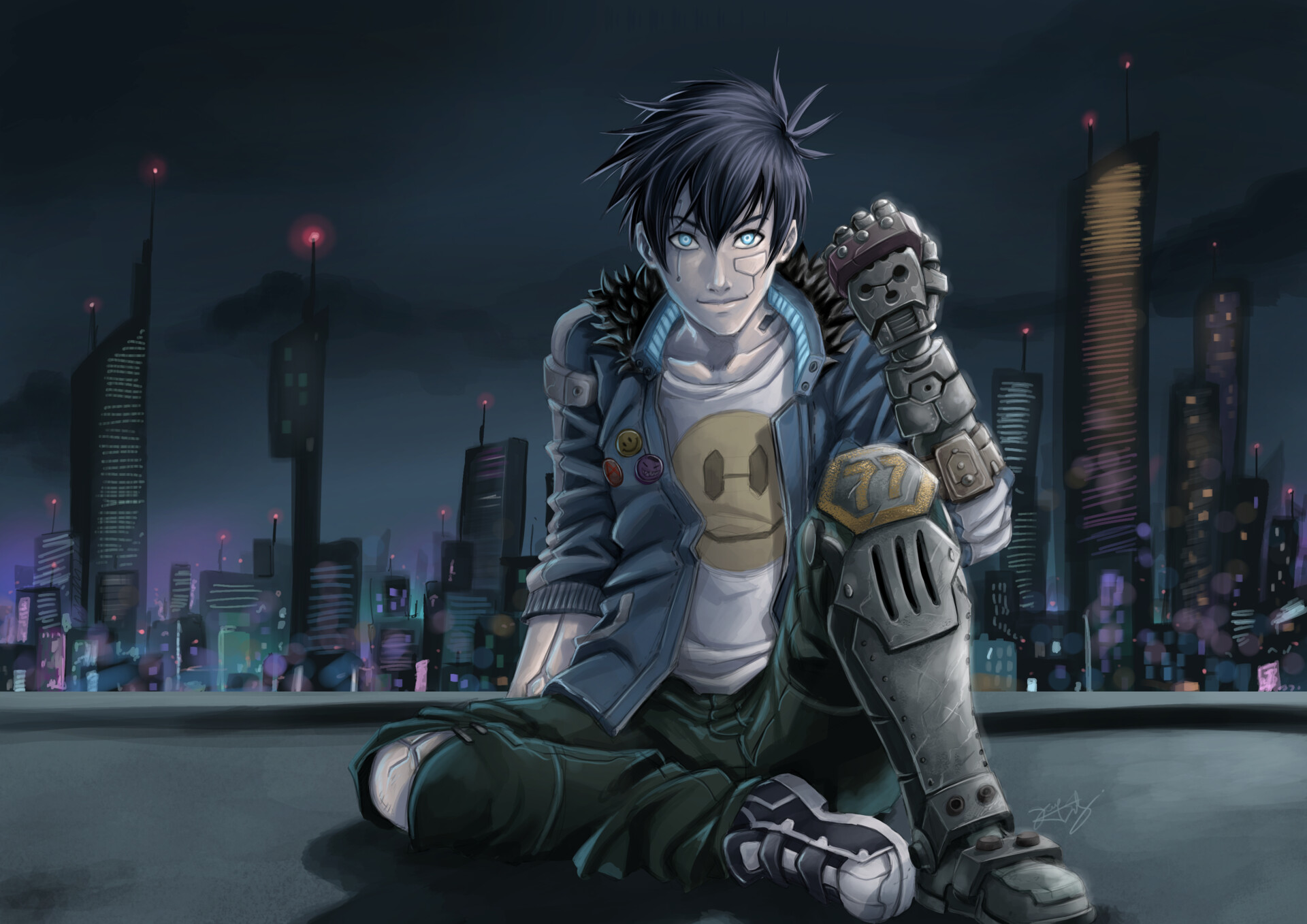 ArtStation - Riot (OC) In Cyberpunk 2077 style