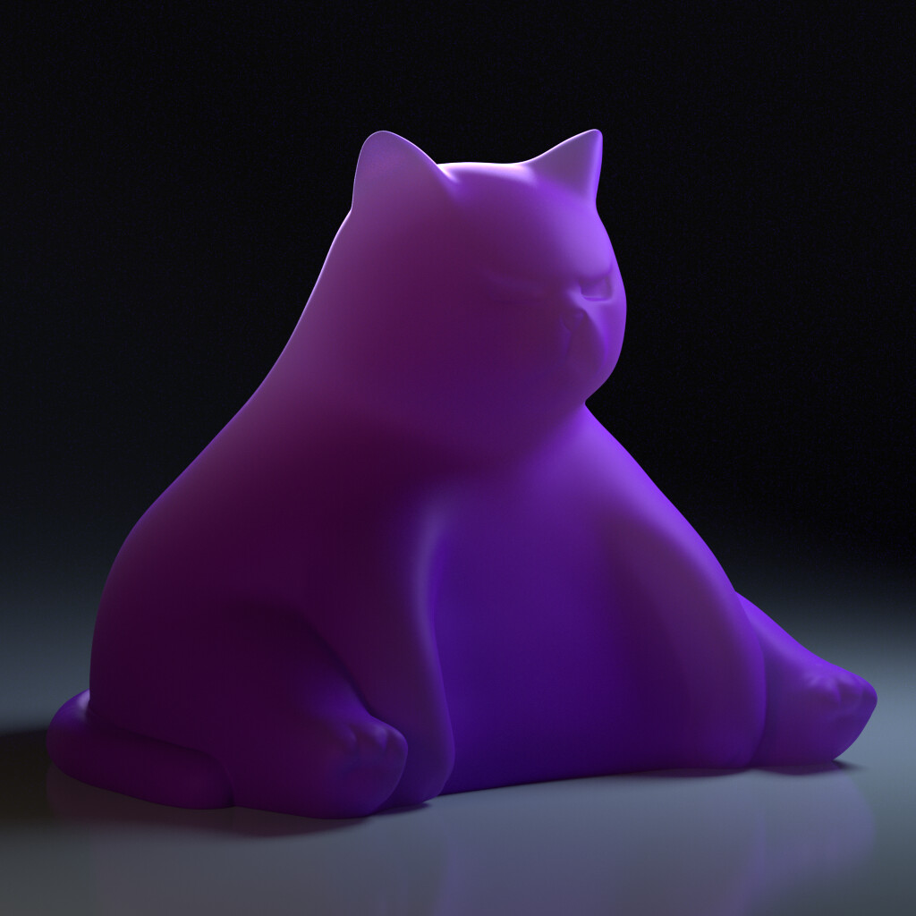 ArtStation - Fat Sub Surface Scatter Cat